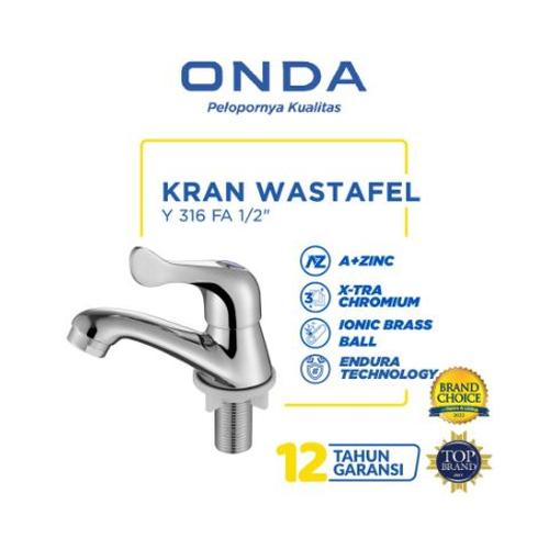 Jual Kran Wastafel / Kran Cuci Tangan Onda Y 316 FA 1/2 Inch / Onda Tap Stainless - Kab. Badung ...