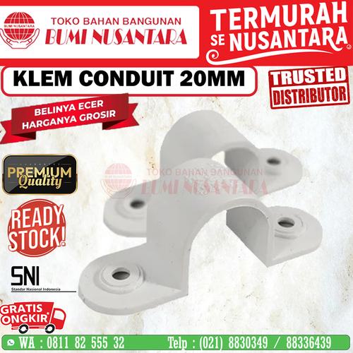 Jual Klem Conduit 20mm Gantungan Clamp Listrik Polos Boss Pipa - Kab ...