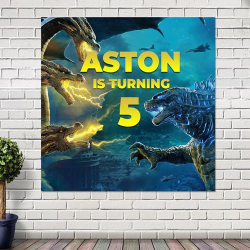Jual Godzilla vs King Ghidorah - Banner Flexi Birthday / Spanduk ...