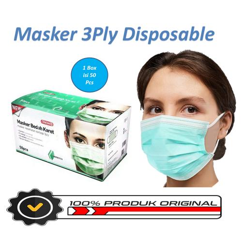 Promo Masker Medis 3ply Earloop Hijau Merk Onemed Masker Kemenkes Harga ...