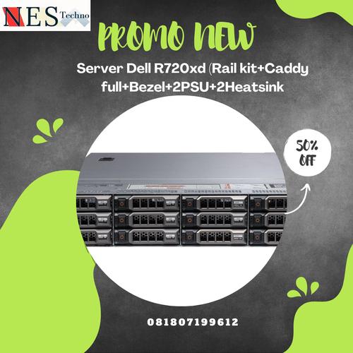 Promo Server Dell R720xd (Rail kit+Caddy full+Bezel+2PSU+2Heatsink ...