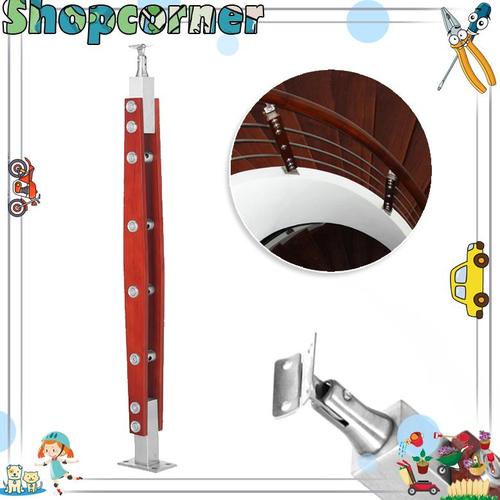Jual 85cm Railing Tangga Stainless Kombinasi Kayu Model Kotak Hollow ...