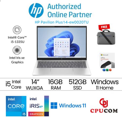 Promo HP Pavilion Plus 14-ew0020TU/ew0021TU i5-1355U 16GB 512GB SSD 14" W11 + OHS - Silver Cicil ...
