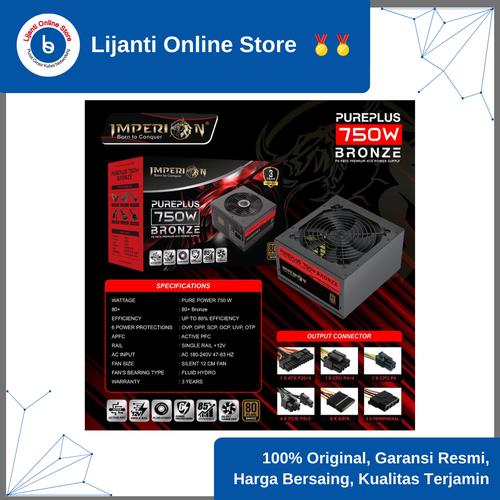 Jual PSU IMPERION PUREPLUS 750 WATT /POWER SUPPLY PURE PLUS BRONZE 750 ...