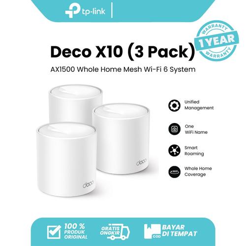 Jual Tp-Link Deco X10 1 / 2 / 3 Pack AX1500 Whole Home Mesh Wi-Fi 6 ...