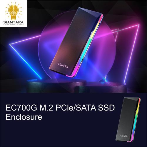 Jual Enclosure Adata EC700G M.2 SATA/PCle SSD, RGB Lighting - Kab ...
