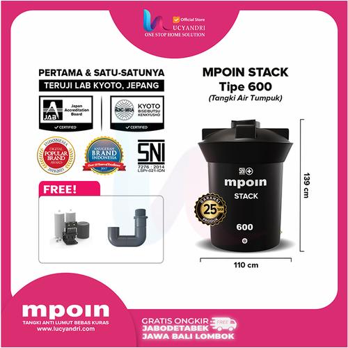 Promo Toren Air 600 Liter MPOIN 600 Stack Toren Tandon Tanki Open Top ...