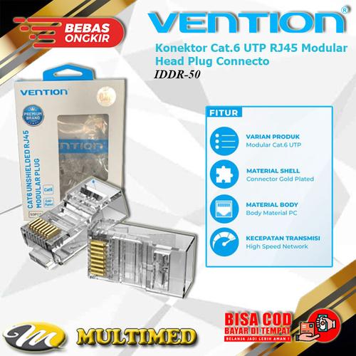 Jual Konektor RJ45 IDD Cat.6 UTP Modular Head Plug Connector Vention ...
