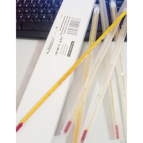Jual Glass Thermometer BBM Alla France -10+60 : 0.5°C Partial Immersion 76 mm Promolab ...