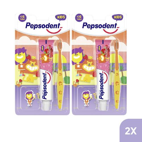 Promo Pepsodent Pasta Gigi + Sikat Anak Anak Package Strawberry x2 ...