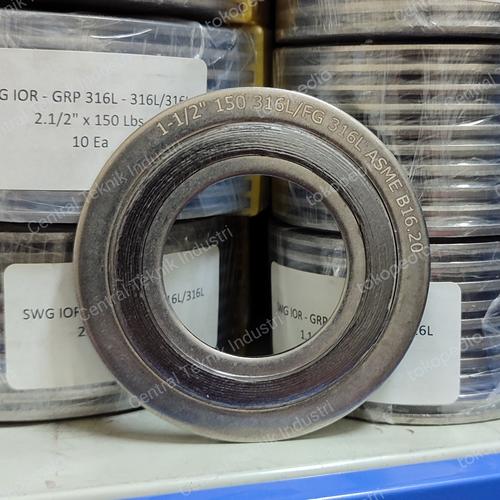 Jual Spiral Wound Gasket Ansi150 Stainless Steel 316 SWG 11/2" inch ...
