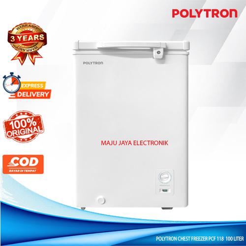 Jual Chest Freezer POLYTRON PCF 118 Quick Cooling Low Watt 100 Liter ...