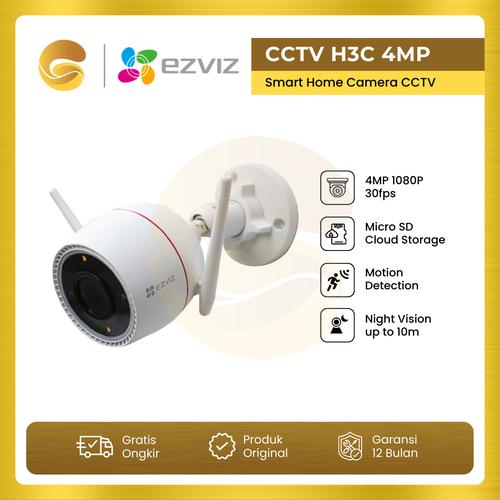 Promo EZVIZ CCTV H3C 4MP Color Night Vision 2K IP Cam Outdoor Kamera ...
