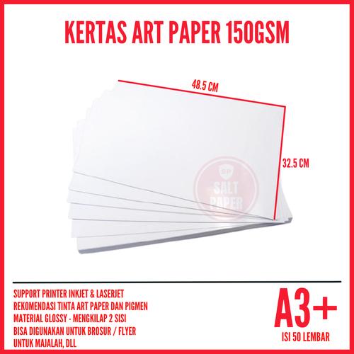 Jual Kertas Art Paper A3 Plus 150 gsm / Art Paper A3 Plus 150 gr isi 50 ...