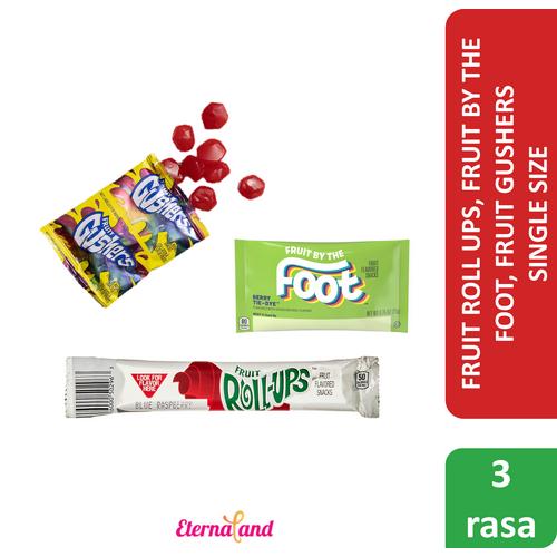 Jual Fruit Roll Ups, Fruit by The Foot, Fruit Gushers - single pack ...