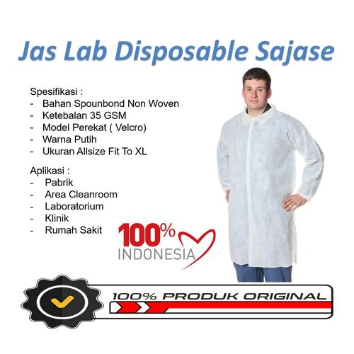 Promo Jas Lab sekali pakai Jas Lab Disposable Non Woven Tebal 35gsm Jas ...