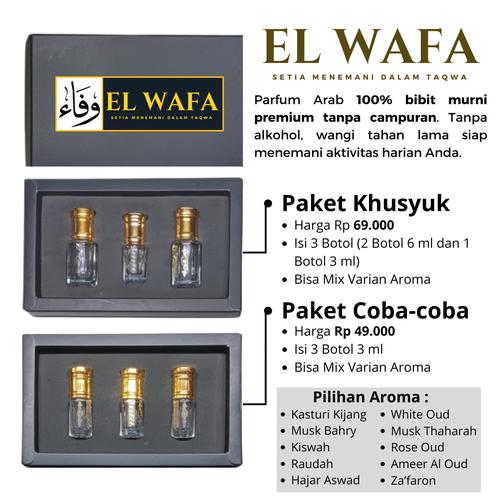 Promo El Wafa Parfum Arabian Minyak Wangi Shalat Bibit Murni - Paket ...