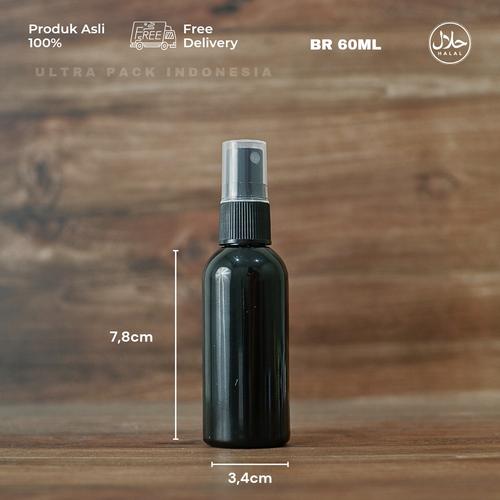 Jual Botol Plastik PET Spray 60ml - BR 60ML HITAM + SPRAYER - Putih ...