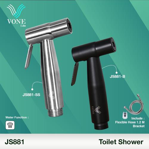 Jual VONE Jet Shower Toilet Bidet Kamar Mandi Stainless Hitam JS-881 ...