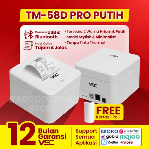 Promo Mini Printer Thermal Bluetooth VSC TM-58D PRO RPP02 -Print Kasir ...