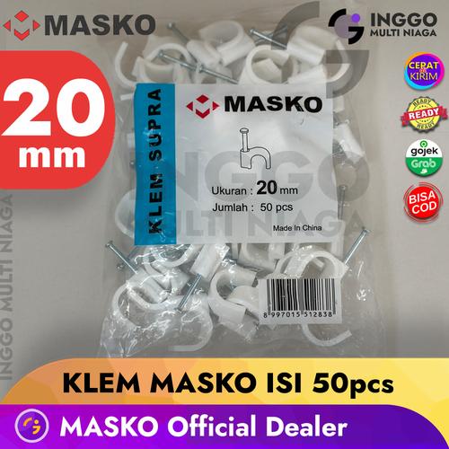 Jual Klem Masko Supra 20mm Ukuran Nomor No 20 Clip Pipa Conduit Kabel ...