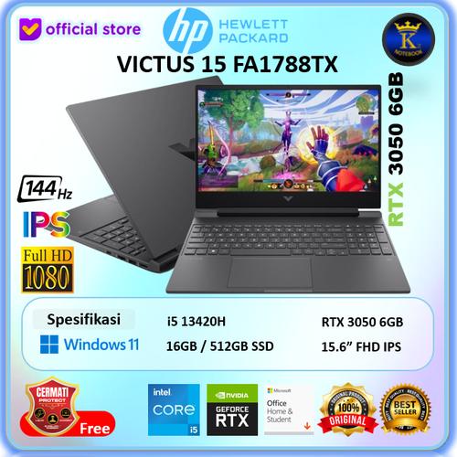 Promo Laptop Hp Victus 15 FA1788TX i5 13420H 16GB 512GB RTX3050 4GB W11 ...