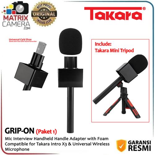 Jual Takara Grip-On Universal Interview Mic Handheld Handle Microphone ...