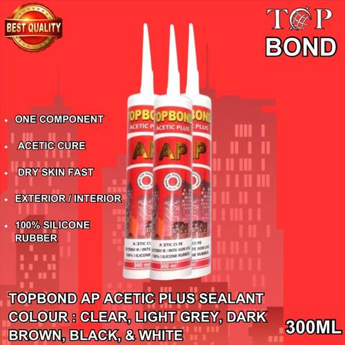 Jual Lem Silikon Kaca/Aquarium TOPBOND AP Acetic Plus Silicone Sealant ...