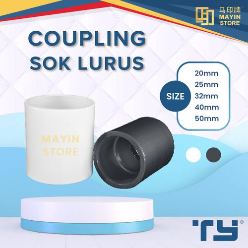 Jual TY Coupling Sok Lurus Sambungan Pipa Pipe U PVC by 3 Pawns - Abu ...