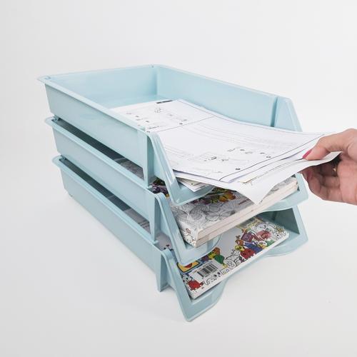Jual Rak Meja Rak Dokumen Kertas 3 Susun Warna Pastel - Document Tray ...