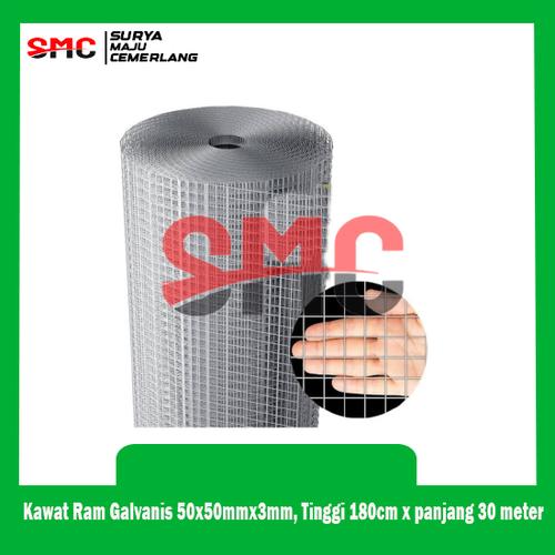 Jual Kawat Ram Galvanis 50x50mmx3mm, Tinggi 180cm x panjang 30 meter ...