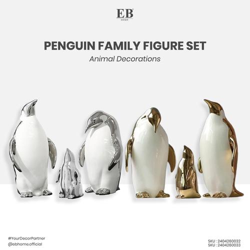 Jual Patung Keluarga Pinguin Lucu Dekorasi Ruangan / Family Figure Set ...
