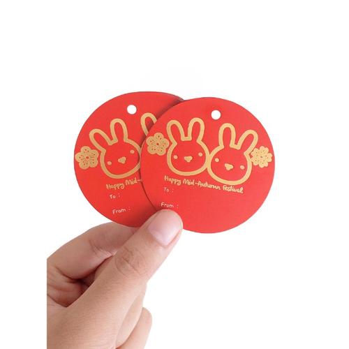 Jual Kartu Ucapan Edisi Mooncake Hiasan Box Hampers Kue Bulan Round ...