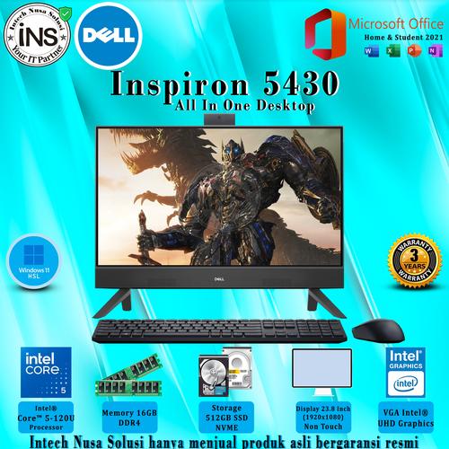 Jual DELL Inspiron 5430 AIO PC Core 5 120u 16GB 512GB SSD Window 11 Home SL 3YR - Jakarta Pusat ...