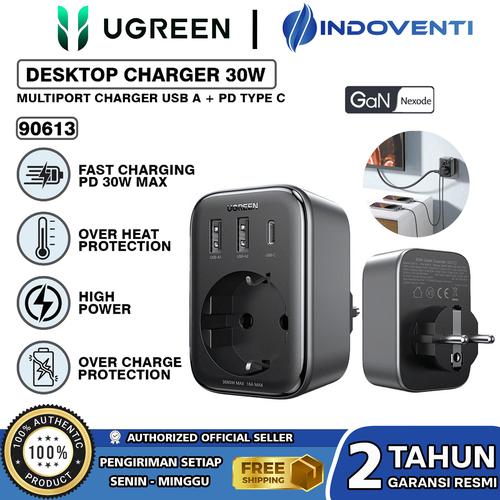 Jual UGREEN Wall Outlet Extender GAN Colokan Listrik Charger USB Output ...