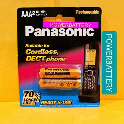 Jual Baterai Cordless Panasonic Rechargeable Battery AAA (A3) isi 2 ...