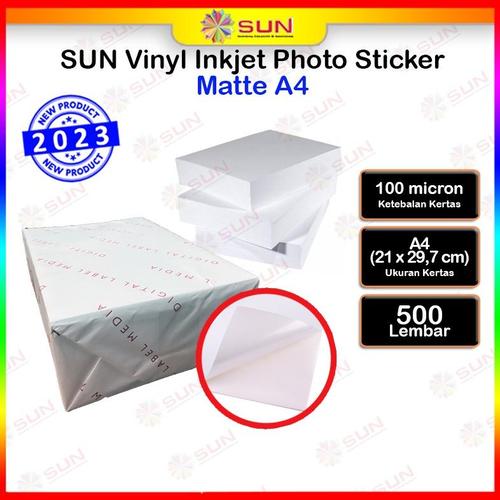 Jual Kertas Sticker Vinyl - SUN Sticker Vinyl Glossy / Inkjet Matte A4 ...