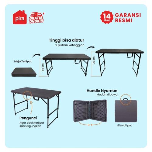 Jual Pira Folda FT118 Meja Serbaguna / Meja Lipat Outdoor / Meja Taman ...