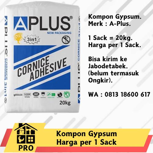 Jual Kompon Compound Gypsum Gipsum APLUS A-PLUS 20KG 20 kg - via Kantor ...