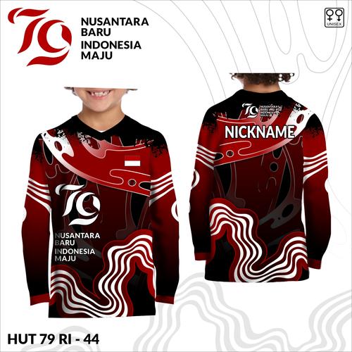 Jual Baju anak hut RI ke 79 2024 kaos dirgahayu kemerdekaan indonesia free custom nama dan logo ...