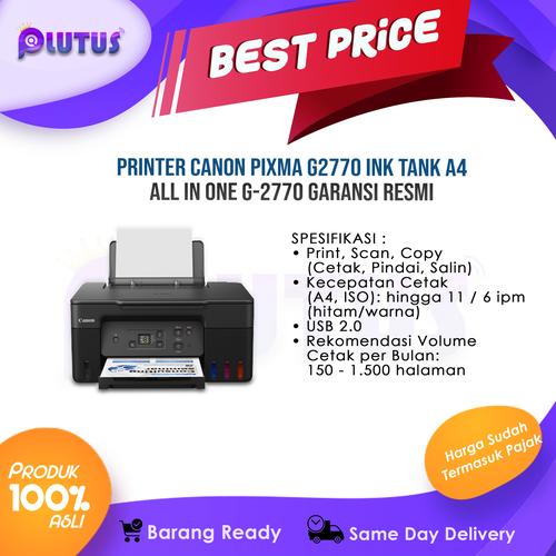 Jual Printer Canon Pixma G2770 Ink Tank A4 All In One G-2770 Garansi ...