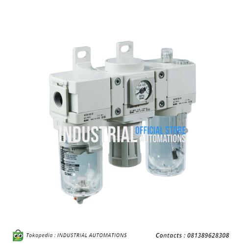 Jual SMC AC40-04E-D (1/2") Air Combination Modular Type/Filter Regulator Lubricator FRL Series ...
