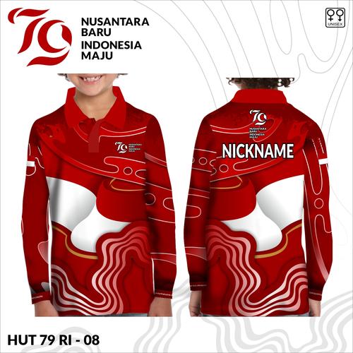 Jual Polo anak hut RI ke 79 2024 kaos dirgahayu kemerdekaan indonesia baju 17san free custom ...