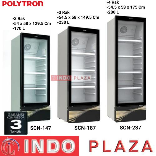 Promo SHOWCASE POLYTRON 4 RAK 285 Liter SCN-237 - SCN-147 Cicil 0% 3x ...