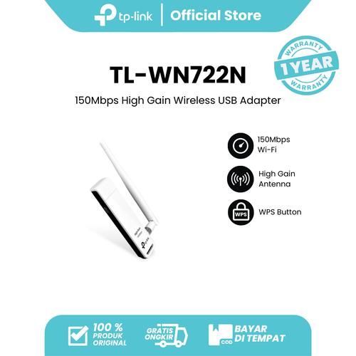 Promo TP-Link TL-WN722N | 150Mbps WiFi Adapter | Wireless USB Adapter ...