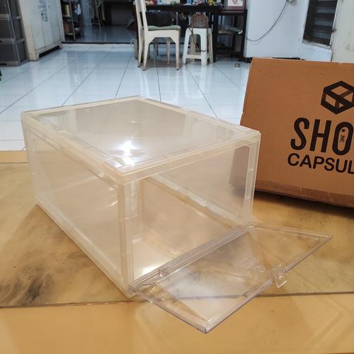 Jual Sneakers Box Kotak Sepatu Acrylic Front Drop Door Transparant ...