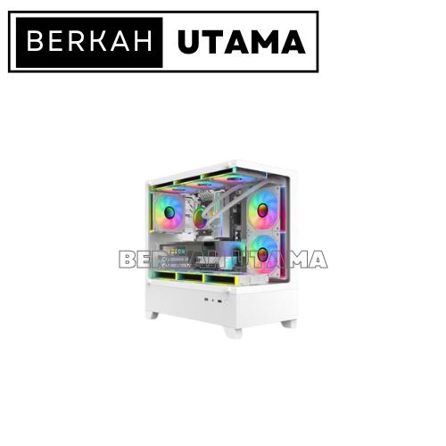 Jual CASING PC INFINITY FREY WHITE M-ATX GAMING CASE - NO FAN - Kota ...