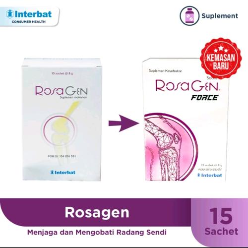 Jual ROSAGEN BOX 15 SACHET ORIGINAL ROSAGEN FORCE ASLI ROSAGEN COLLAGEN ...