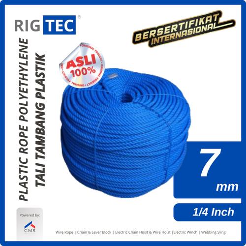Jual RIGTEC Tali Tambang Plastik PE 7 mm 1/4 Inch 200 Meter Plastic ...