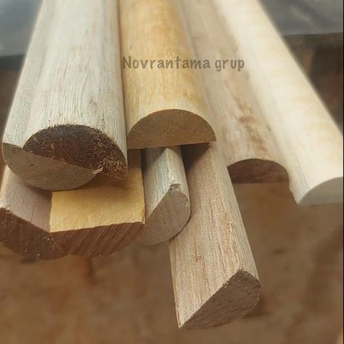 Jual Lis Profil Kayu Meranti Setengah Lingkaran Ukuran 2x1cm Panjang ...